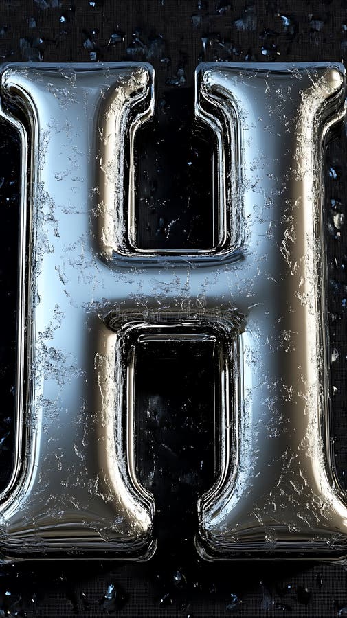A Detailed Close Up Image of the Letter H Stock Image - Image of ...