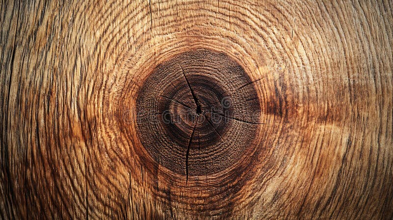 Close-up Showing Tree Rings in a Cross-section Cut of Wood, Circular ...