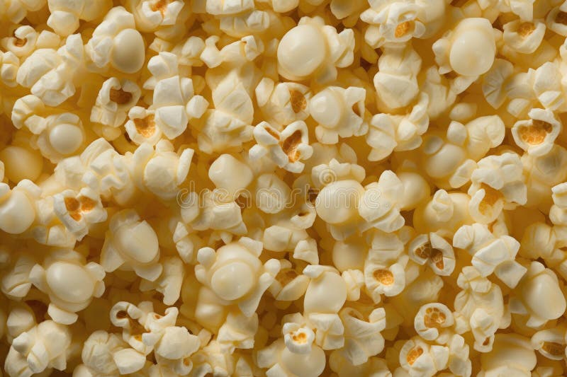 A Detailed Close-up Image Showcasing a Pile of Popcorn Up Close, the ...