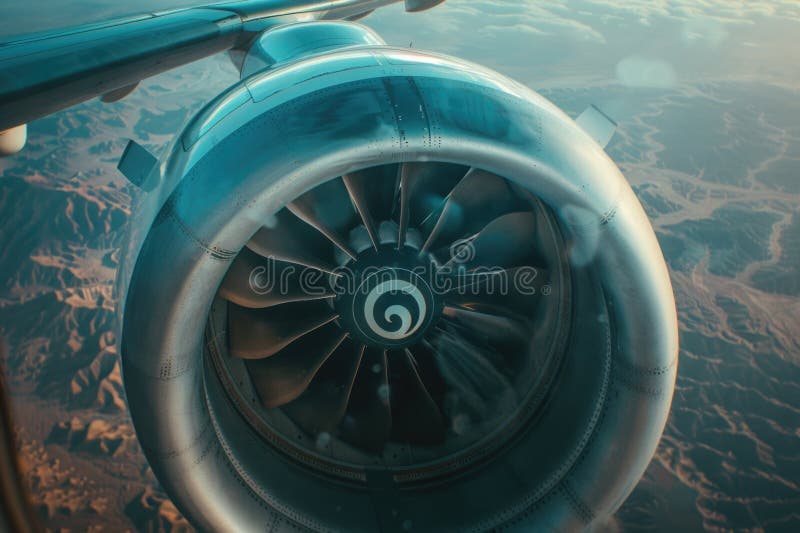 Detailed Close Up of a Jet Engine on a Plane. Ideal for Aviation ...