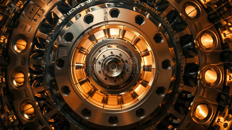 Close-up of a Machine S Complex Inner Workings Stock Illustration ...