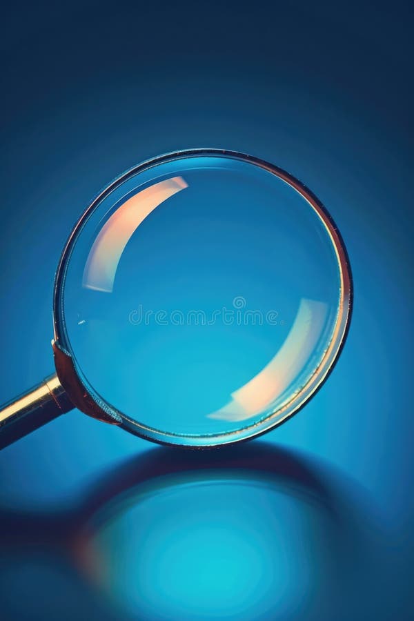 A Detailed Close Up of a Magnifying Glass on a Table. Suitable for ...