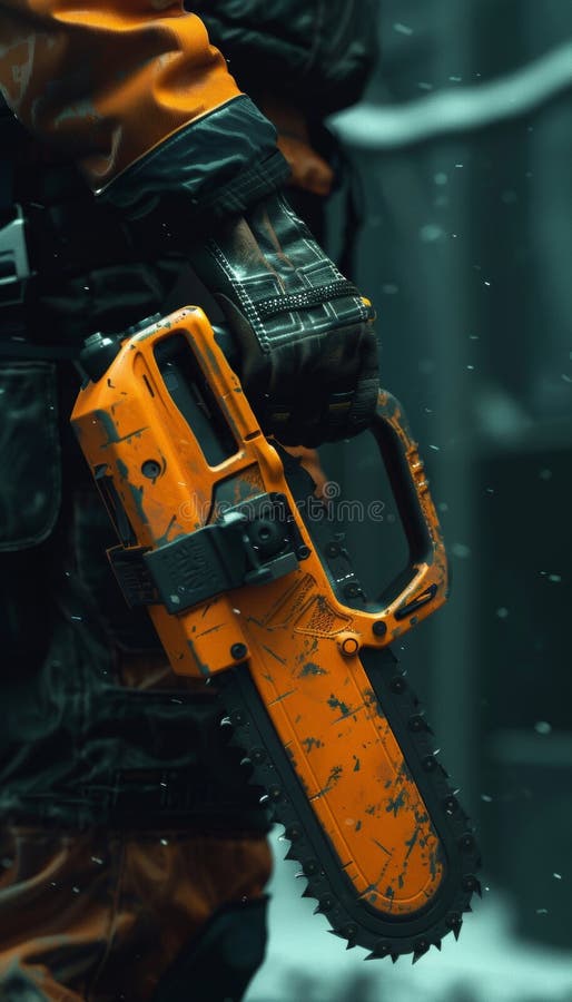 Detailed Close Up of a Man Confidently Holding a Striking Orange ...