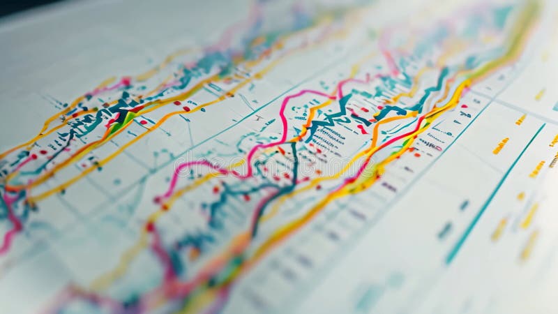 A Detailed Close-up of a Map Showcasing Numerous Intersecting Lines ...