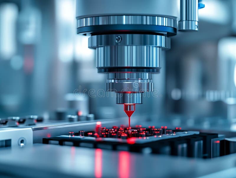 Detailed Close Up of Medical Device Calibrating with Precision Lasers ...