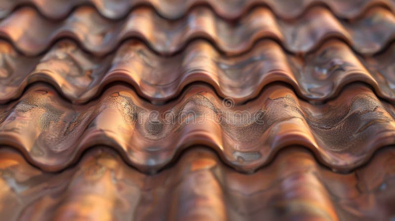 Detailed Close Up of a Metal Roof with a Wave Pattern, Suitable for ...