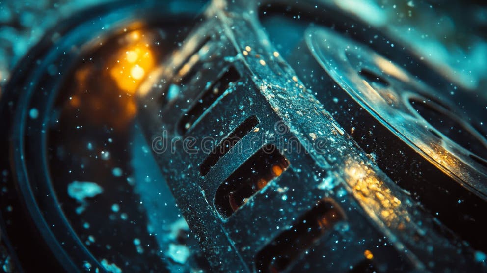 Detailed Close Up of Metallic Object with Rust and Dust with Textured ...