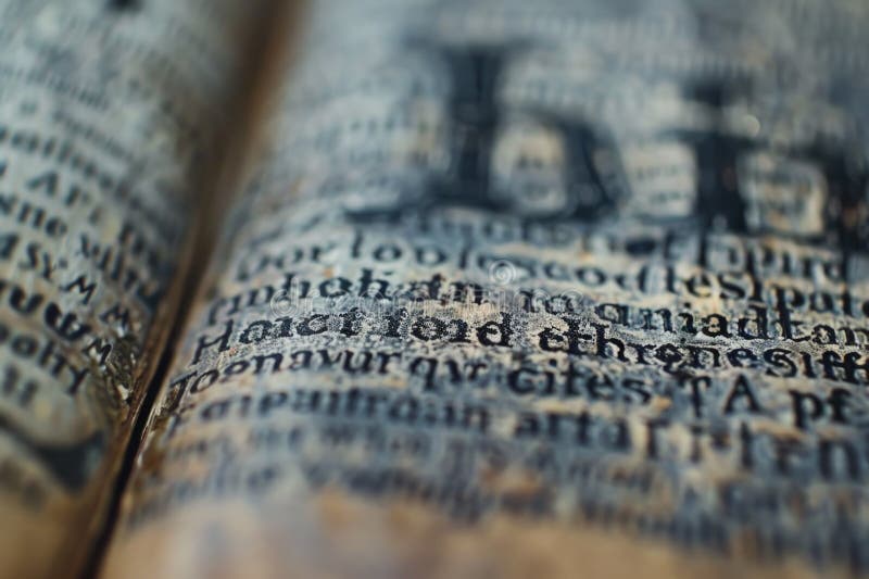 Detailed Close Up of an Old Book with Writing, Suitable for Educational ...