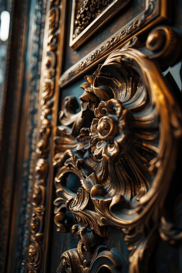 Detailed Close Up Ornate Gold Frame Perfect Interior Design Projects ...