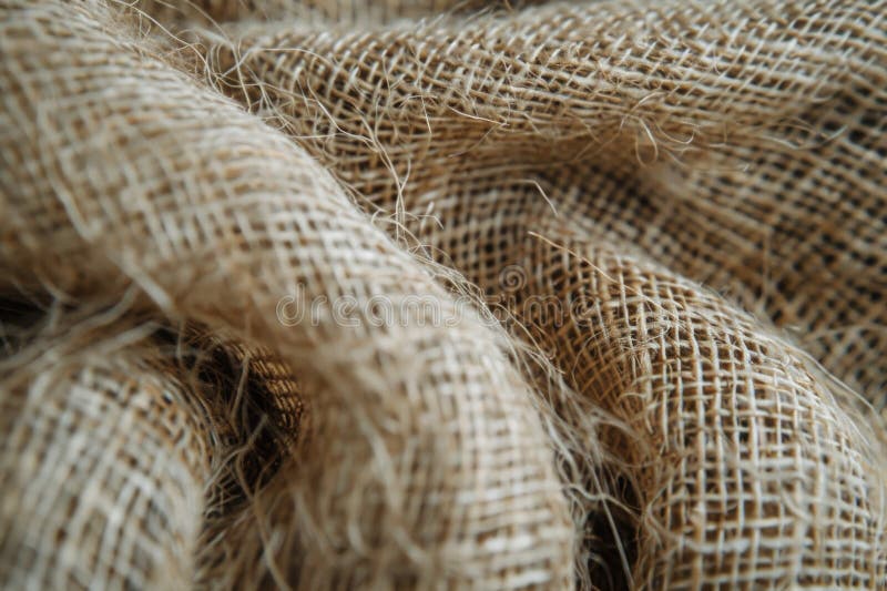 A Detailed Close Up of a Pile of Burlock Fabric. Ideal for Textile ...