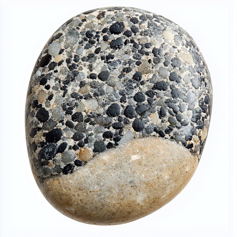 Close Up of a Smooth Rounded Beach Pebble Stone Object Isolated on ...