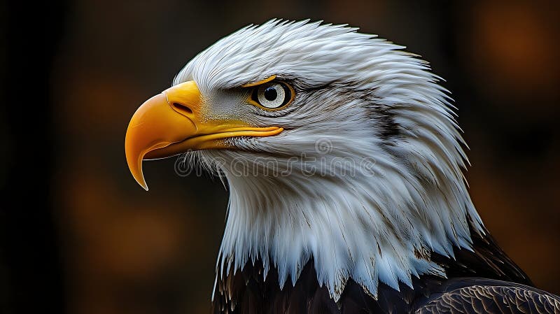Close-up Profile View of an Eagle S Head Stock Photo - Image of ...