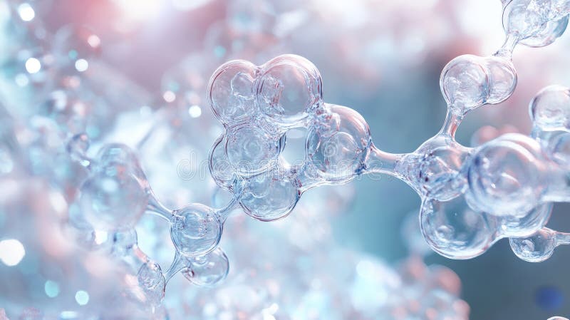 Detailed Close Up of Protein Molecules Under Microscope Showcasing ...