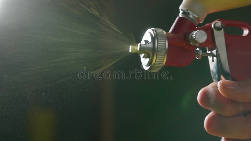 Yellow Spray Paint Sprayed on Glass Surface Stock Footage - Video of ...