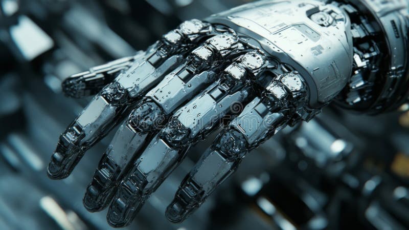 Close-up of Robotic Hand Holding Syringe, Ready To Administer ...