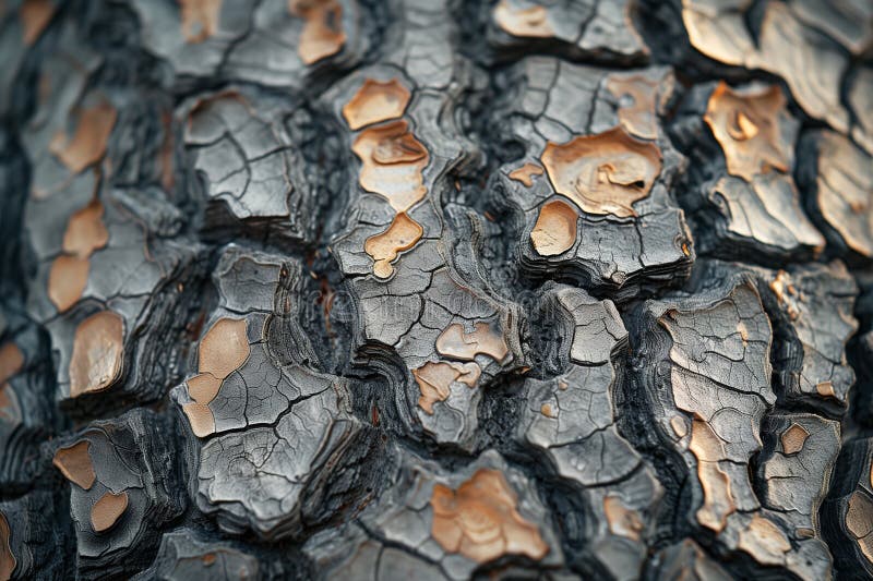 Detailed Close Up of a Rough Tree Trunk with Visible Bark Texture Stock ...