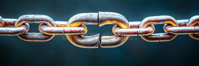 Detailed Close-Up of a Ruptured Network Linkage, Highlighting Weak ...