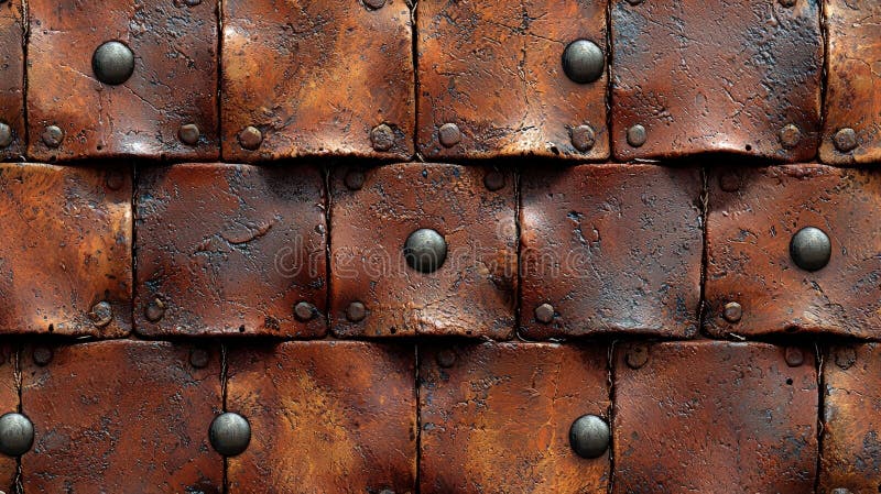 Detailed Close-Up of Rustic Iron and Leather Textured Background for ...