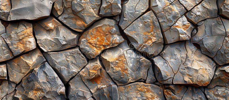 Detailed Close Up of Rusty Rock Wall Stock Photo - Image of wall ...