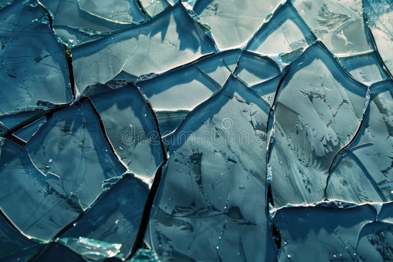 Detailed Close Up of Shattered Glass Surface, Ideal for Background Use ...