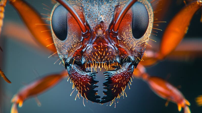 Detailed Close-up Shot of an Ant S Exoskeleton, AI-generated. Stock ...