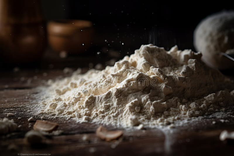 Close-up Shot of Flour. Generative Ai Stock Photo - Image of flour ...