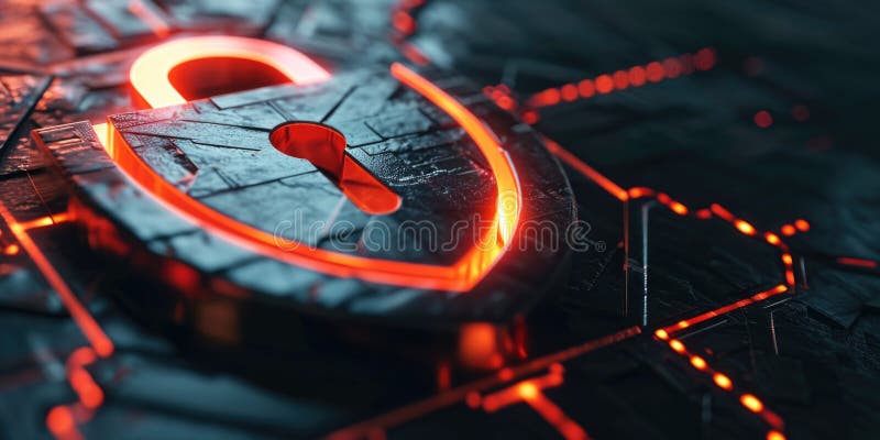 A Detailed Close-up Shot of the Lock on a Computer Keyboard. this Image ...