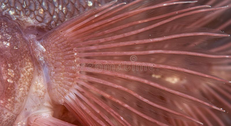 Fish Fin Close-up stock illustration. Illustration of aquatic - 372709209