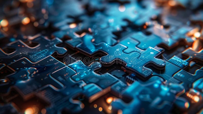 A Detailed Close Up of a Single Puzzle Piece, Showcasing Intricate ...