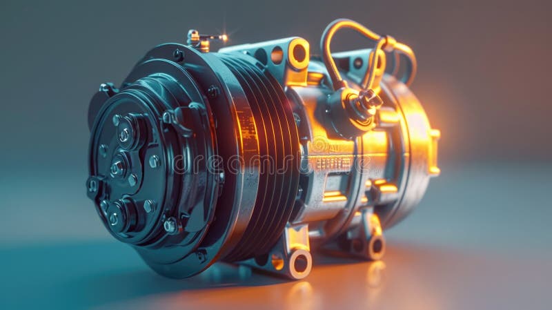 Detailed Close Up of a Small Engine on a Table. Ideal for Industrial or ...