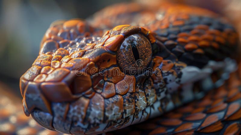 Detailed Close Up of a Snake S Head. Suitable for Educational Purposes ...