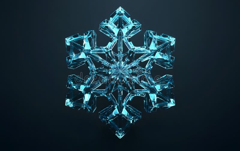 A Detailed Close-up of a Snowflake, Showcasing Its Intricate Crystal ...