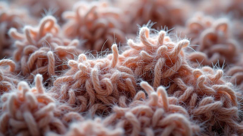 Detailed Close-up of Soft Textured Pink Wool Fibers Stock Illustration ...