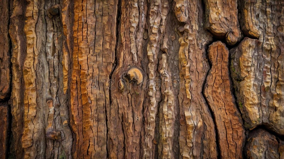 A Detailed, Close-up Texture of Aged Tree Bark Stock Image - Image of ...