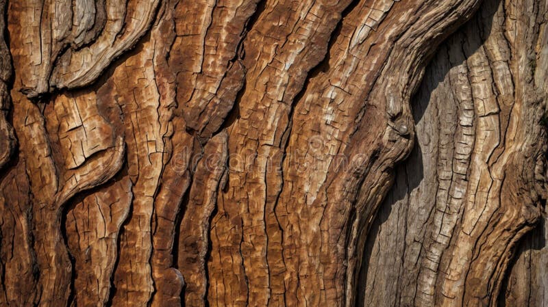 A Detailed, Close-up Texture of Aged Tree Bark Stock Image - Image of ...