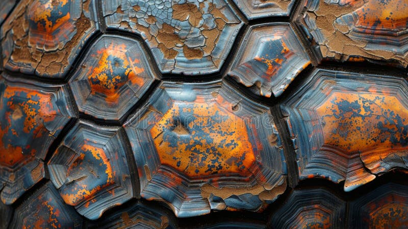Detailed Close Up of a Tortoise Shell Stock Photo - Image of colors ...