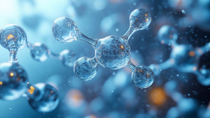 A Detailed Close-up of a Transparent Molecule with Multiple Bonds ...