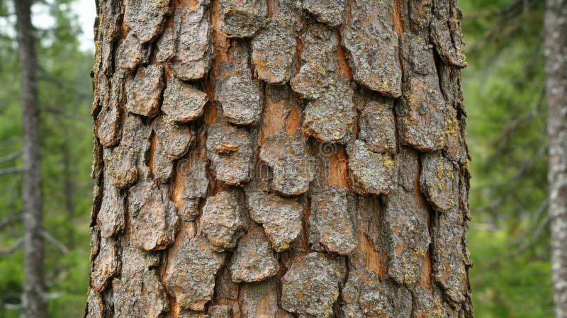 Detailed Close Up of a Trees Scaly Bark Texture Stock Illustration ...