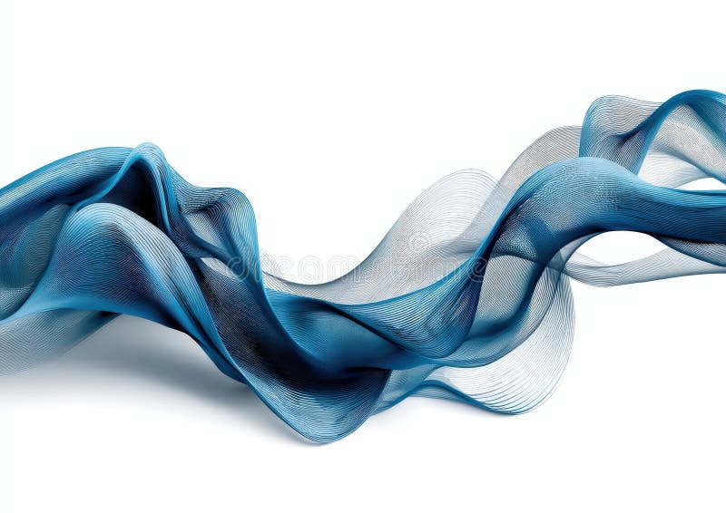 A Detailed Close Up of a Vibrant Blue and White Wave on a White ...