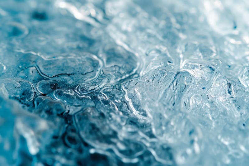 A Detailed Close-up View Capturing the Formation of Ice on a Windowpane ...