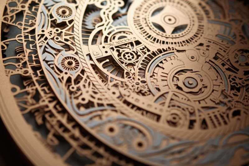 A Detailed Close-up View of a Clock Face Resting on a Table, Showcasing ...