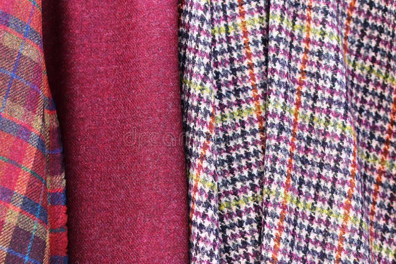 Detailed Close Up View on Colorful Fabric Textures with Interesting ... Detailed Close Up View on Colorful Fabric Textures with Interesting ...