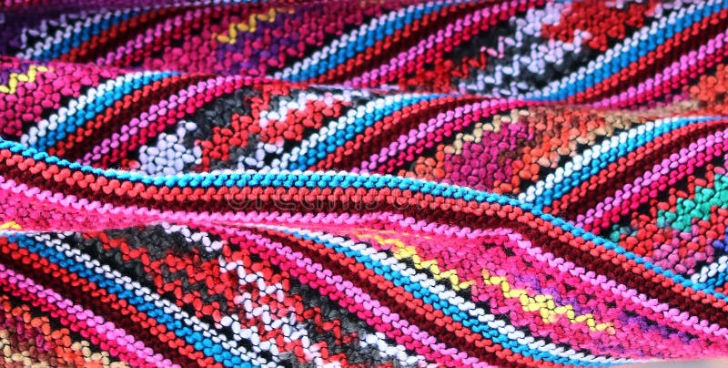 Detailed Close Up View on Colorful Fabric Textures with Interesting ...
