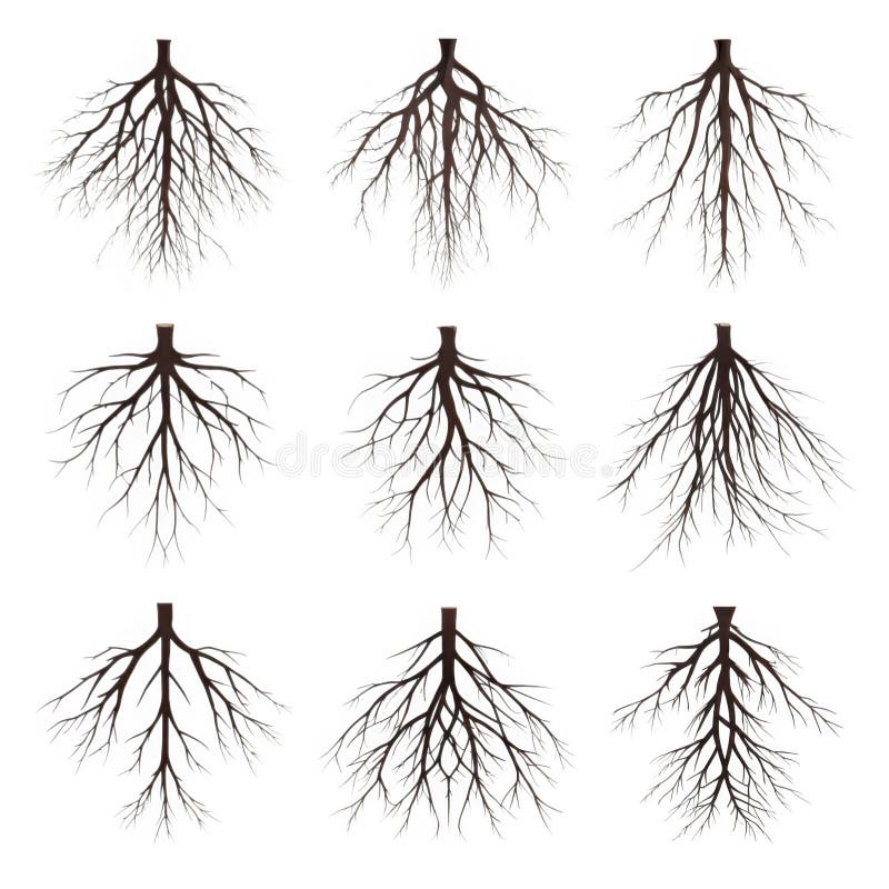 Detailed Fibrous Root System Stock Illustrations – 161 Detailed Fibrous ...