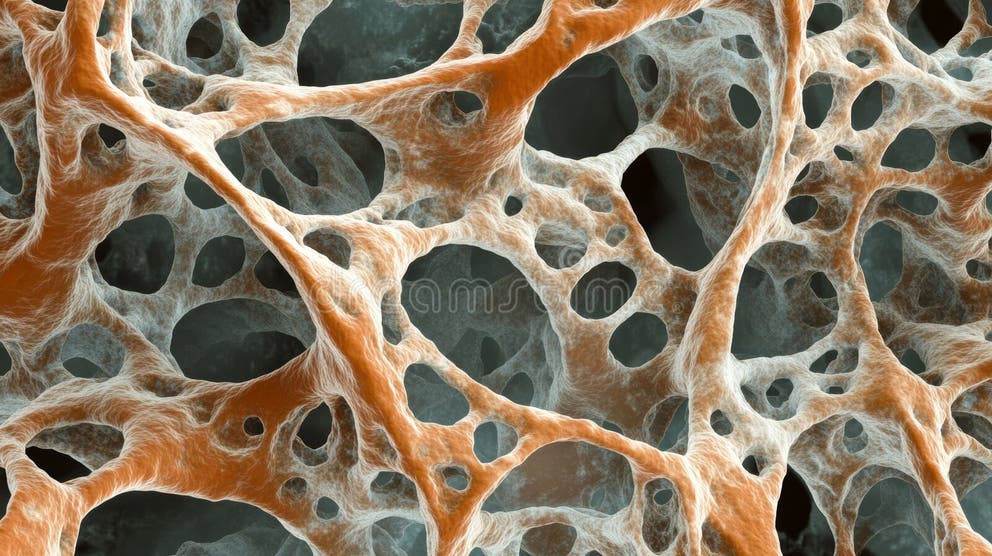 Detailed Close Up View of Complex Protein Structures Observed Under a ...