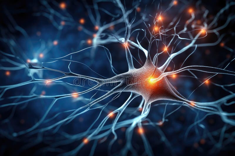 A Detailed Close-up View of a Humans Nervous System, Showcasing the ...