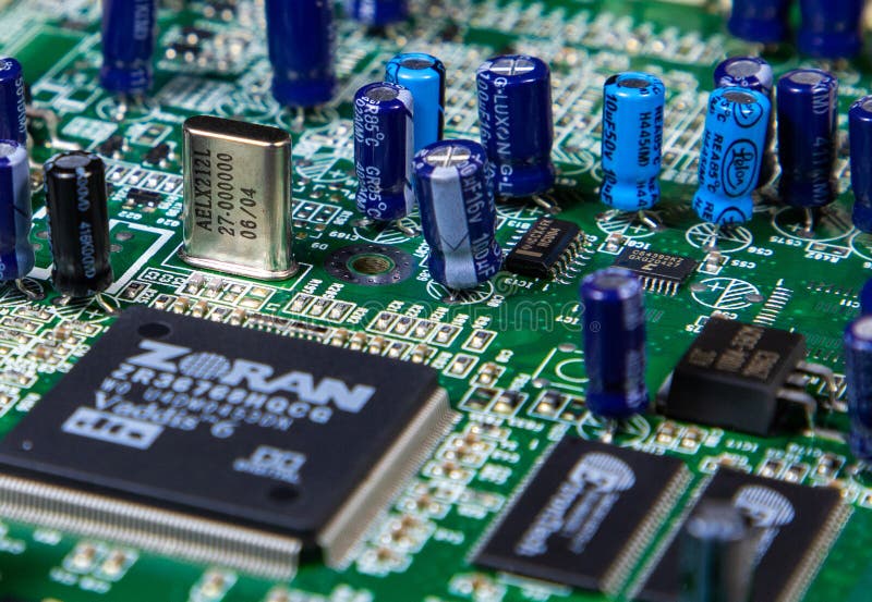 Detailed, Close-up View of the Inner Components of a Computer Editorial ...