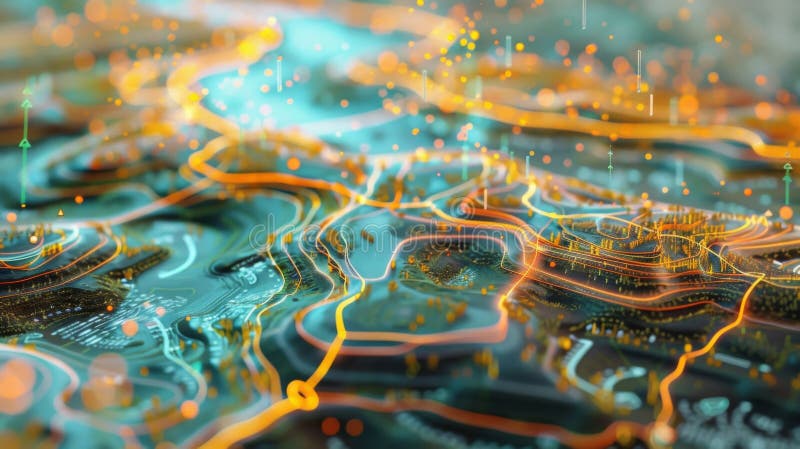 A Detailed Close-up View of a Map of a City, Showcasing Streets ...