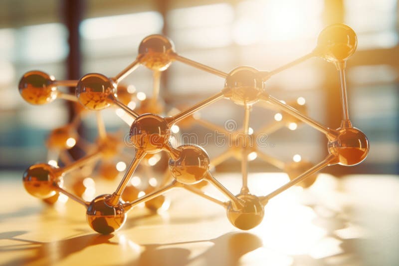 A Detailed Close-up View of a Model Representing a Molecule. this Image ...