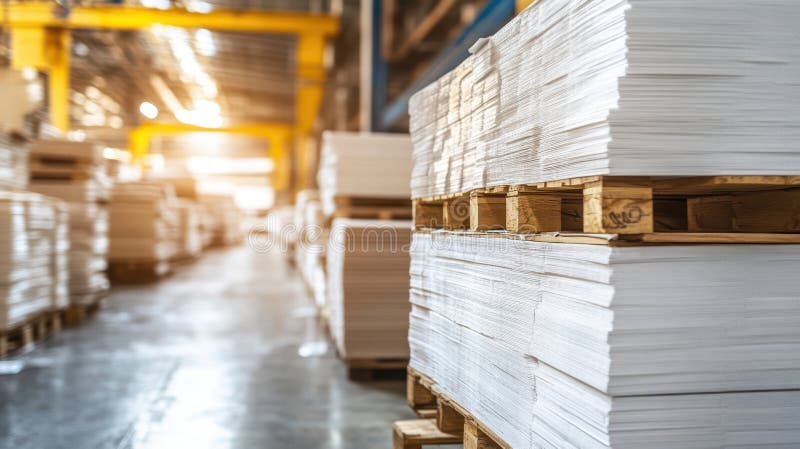 A Detailed Close-up View of a Neatly Organized Stack of White Paper ...